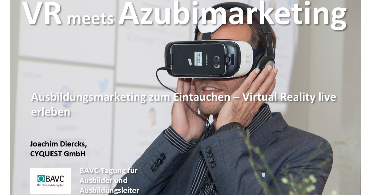 Virtual Reality meets Ausbildungsmarketing. Slideshare zum aktuellen ...