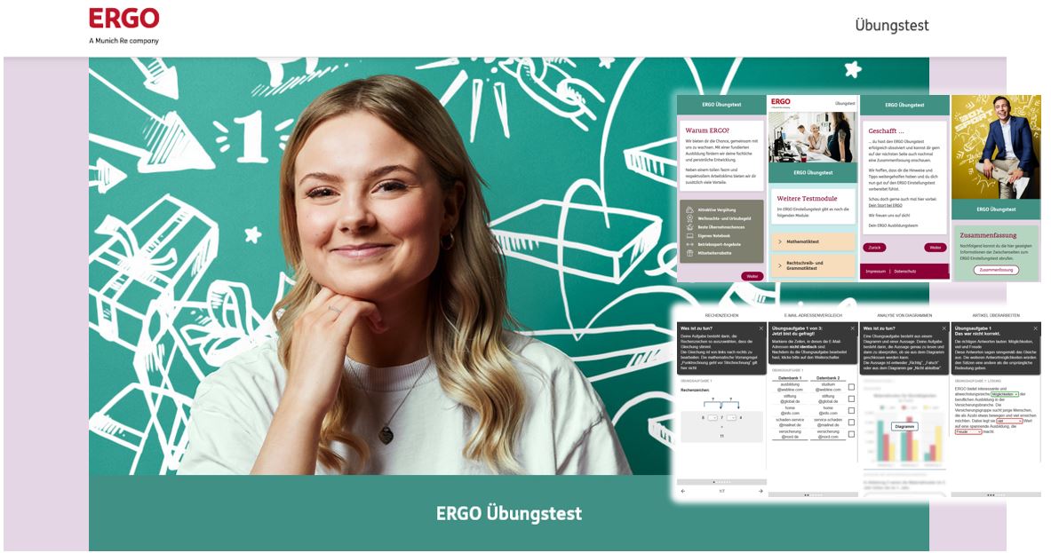 Mit dem ERGO Übungstest ab sofort auf den offiziellen Einstellungstest ...